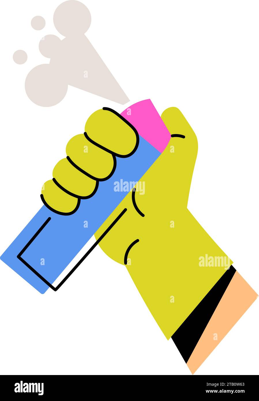 Spraying surface with detergent cleaning vector Stock Vector Image ...