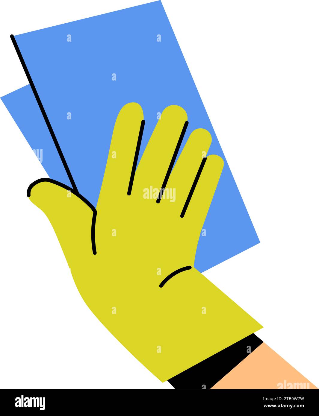 Wiping surface with cloth, cleaning surface vector Stock Vector Image ...