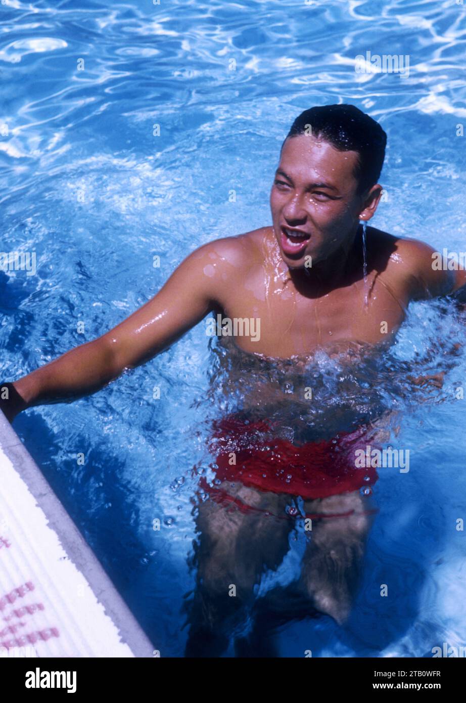 LOS ANGELES, CA - JULY 20: American swimmer Ford Konno of Ohio State ...