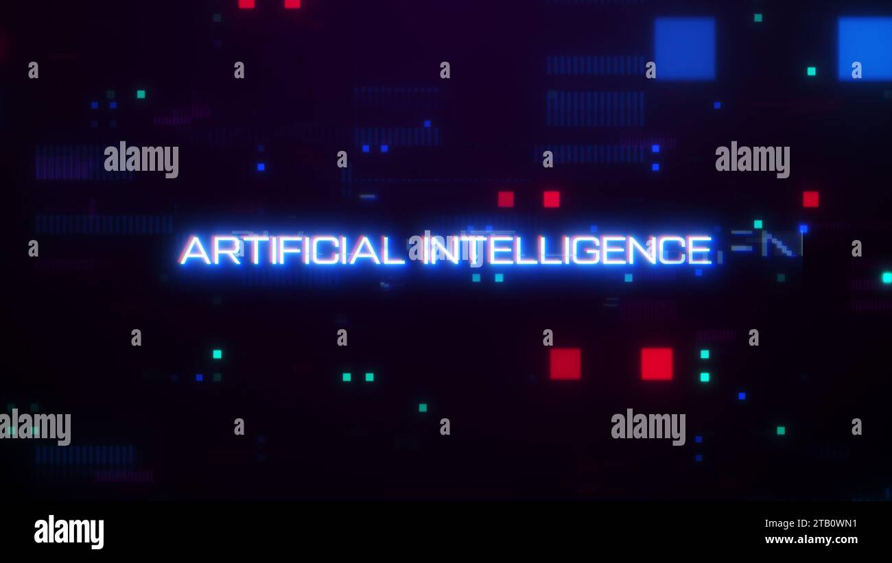 Artificial intelligence concept text reveal hi-res stock photography ...