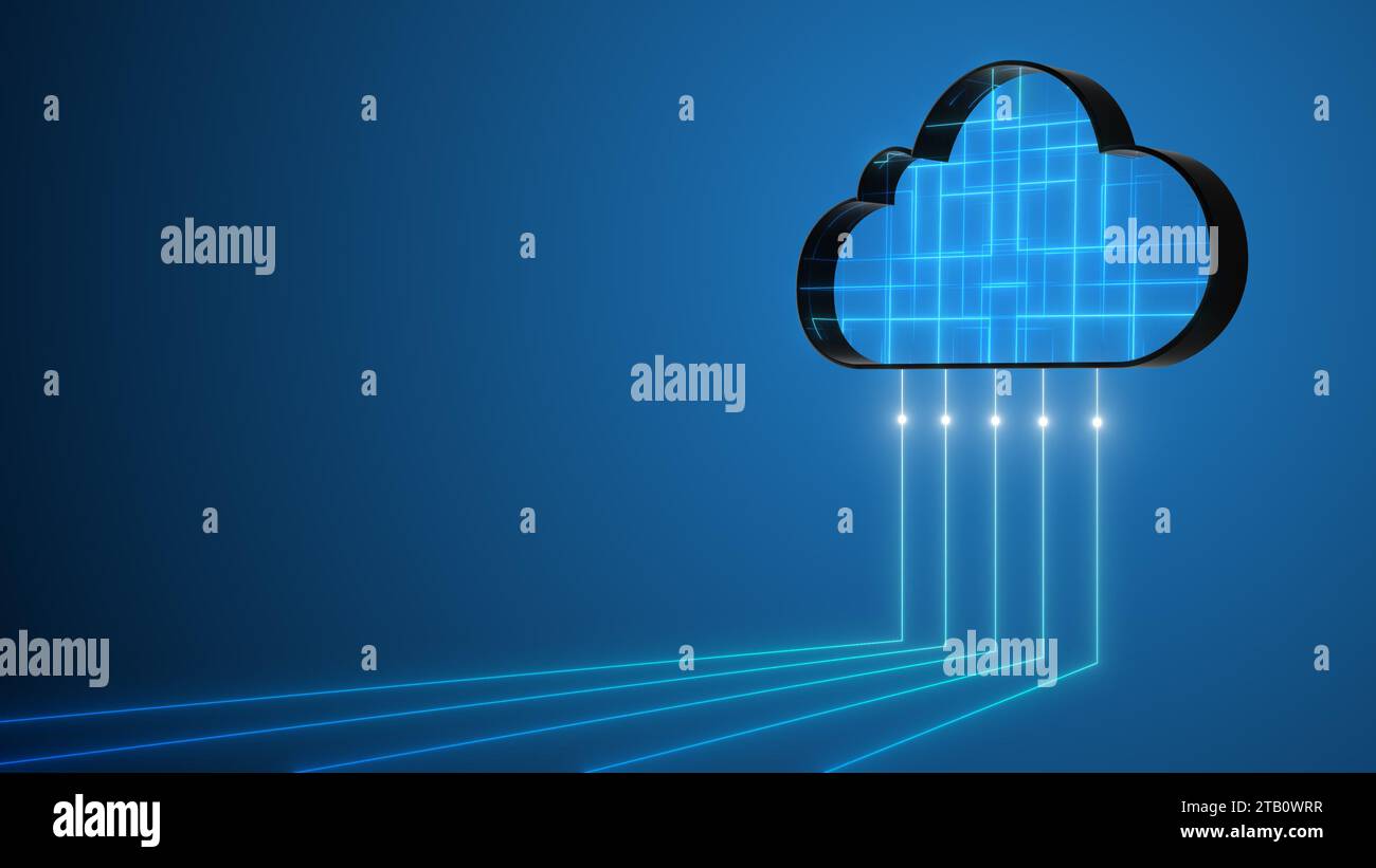 Cloud Computing Technology with Flowing Data Stock Photo - Alamy Cloud Computing Technology with Flowing Data Stock Photo - Alamy
