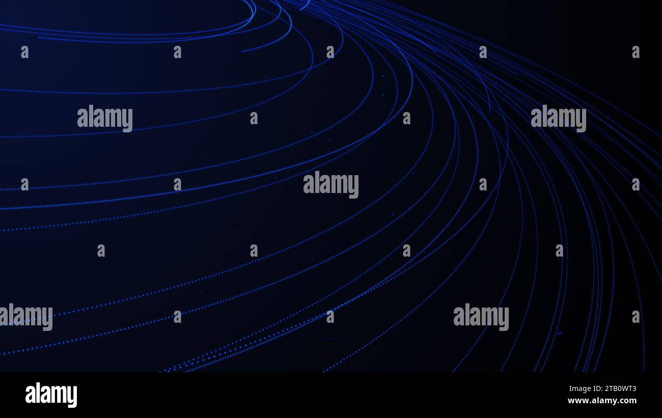 Abstract blue particle light trails on dark background Stock Photo - Alamy