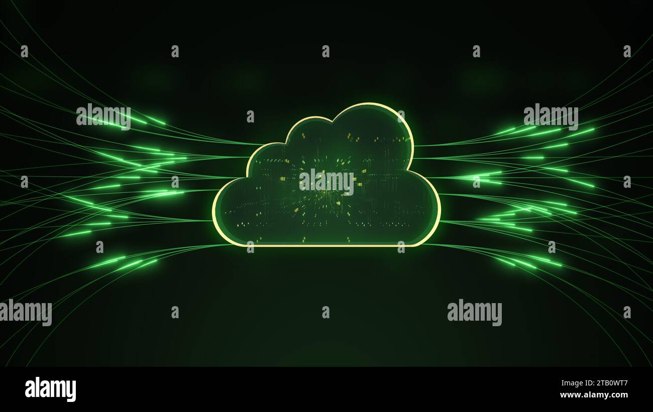 Data Flow in Cloud Computing Technology Stock Photo - Alamy