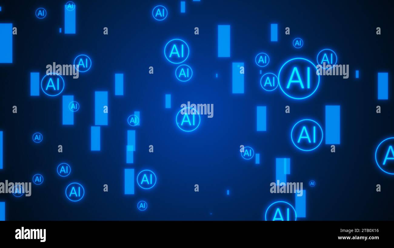 Concept of Progress in the field of Artificial Intelligence Stock Photo ...