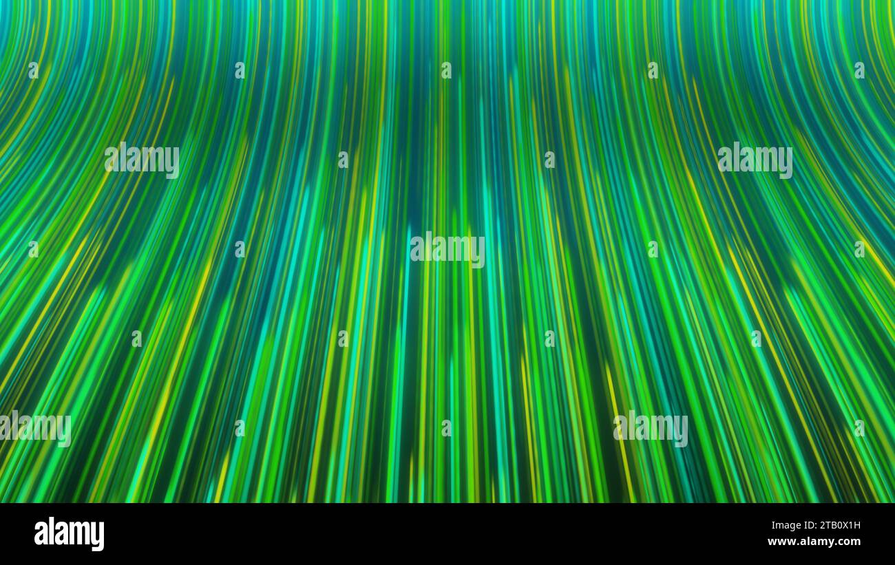 Abstract glowing neon green light trails Stock Photo - Alamy