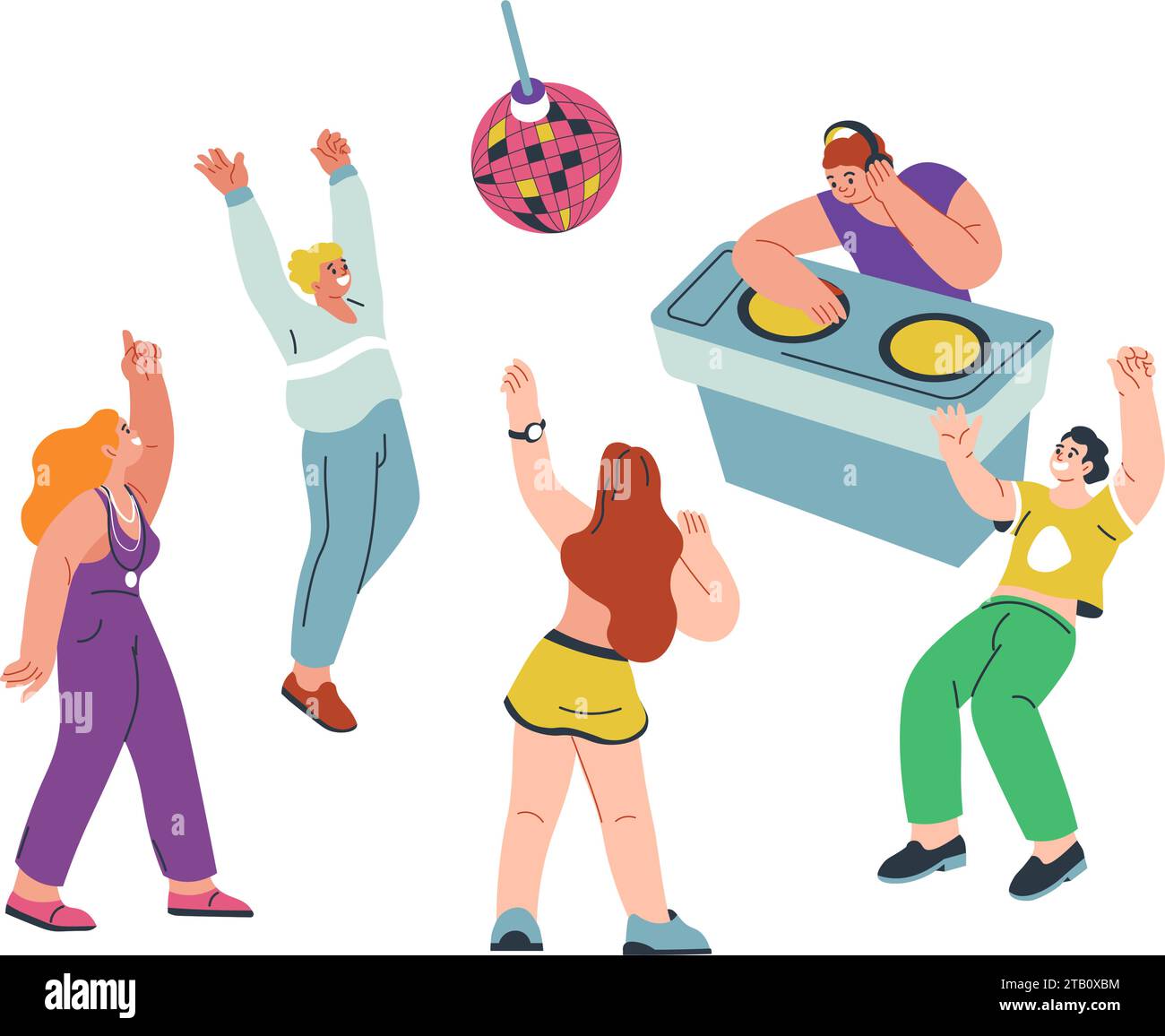 Group dance night Cut Out Stock Images & Pictures - Alamy