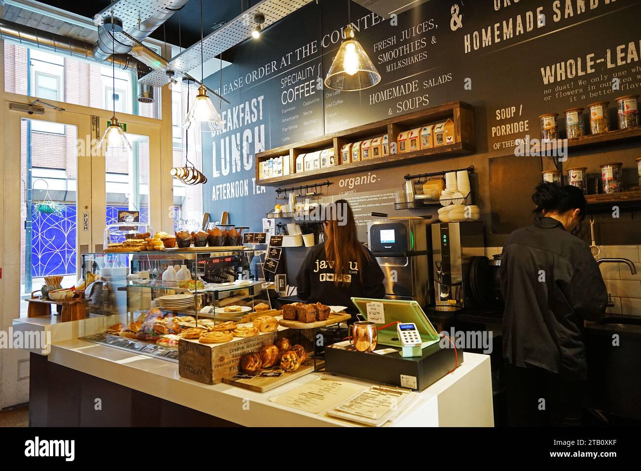Interior design and decoration of local coffee bar and bakery shop at ...