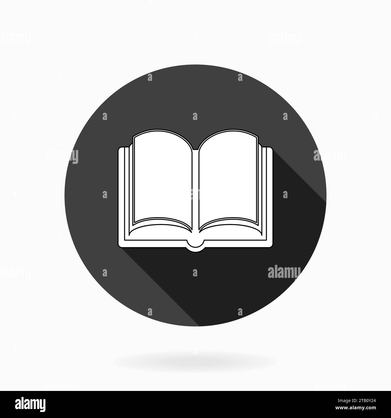 Book icon black and white hi-res stock photography and images - Alamy