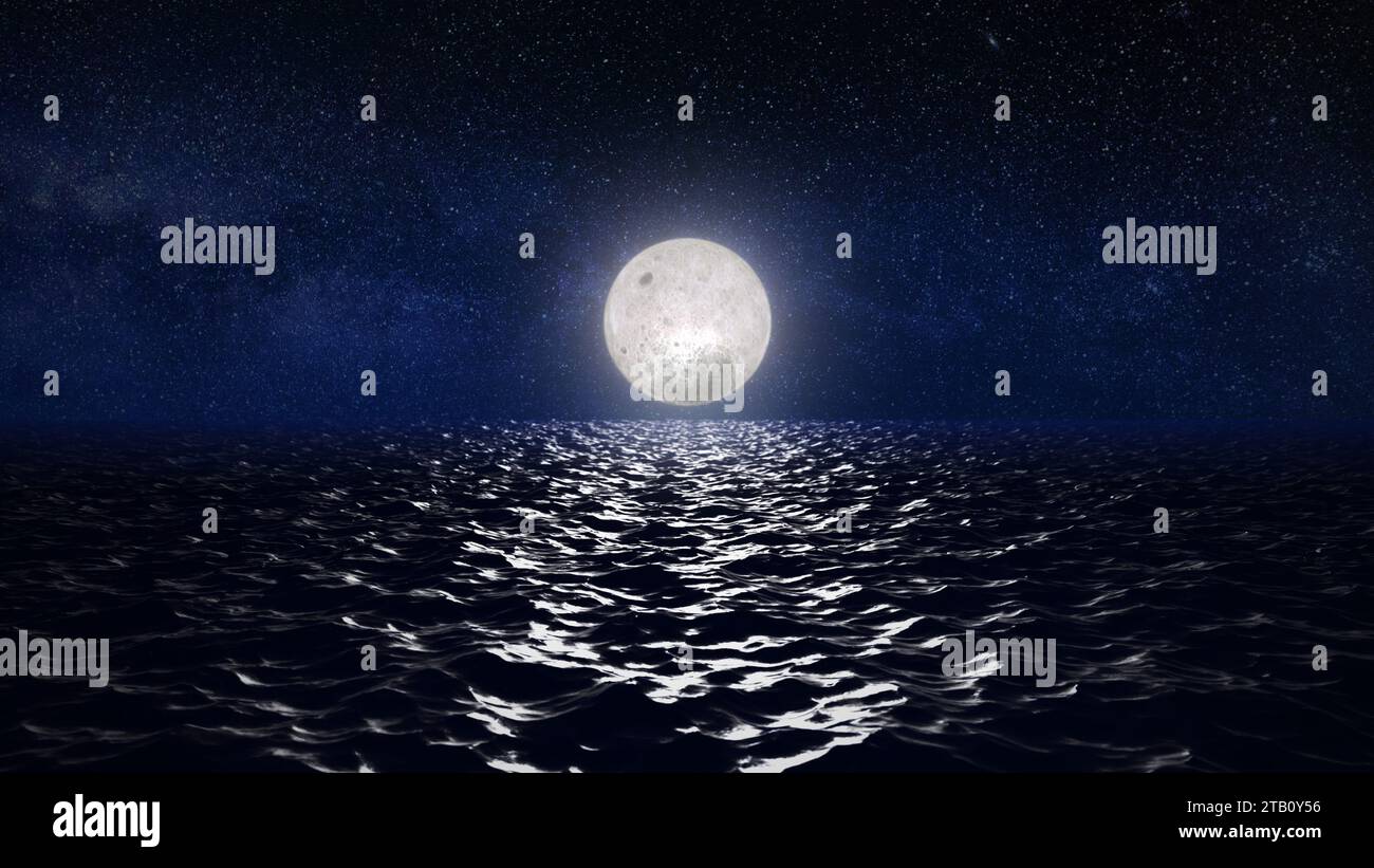 Moonlight on water hi-res stock photography and images - Alamy