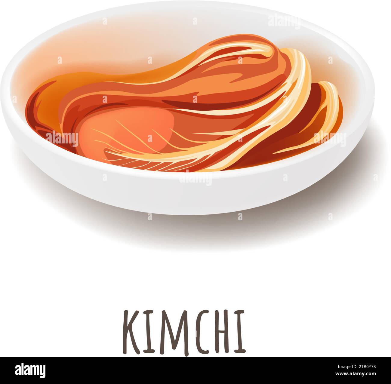Kimchi traditional Korean fermented vegetables Stock Vector Image & Art ...
