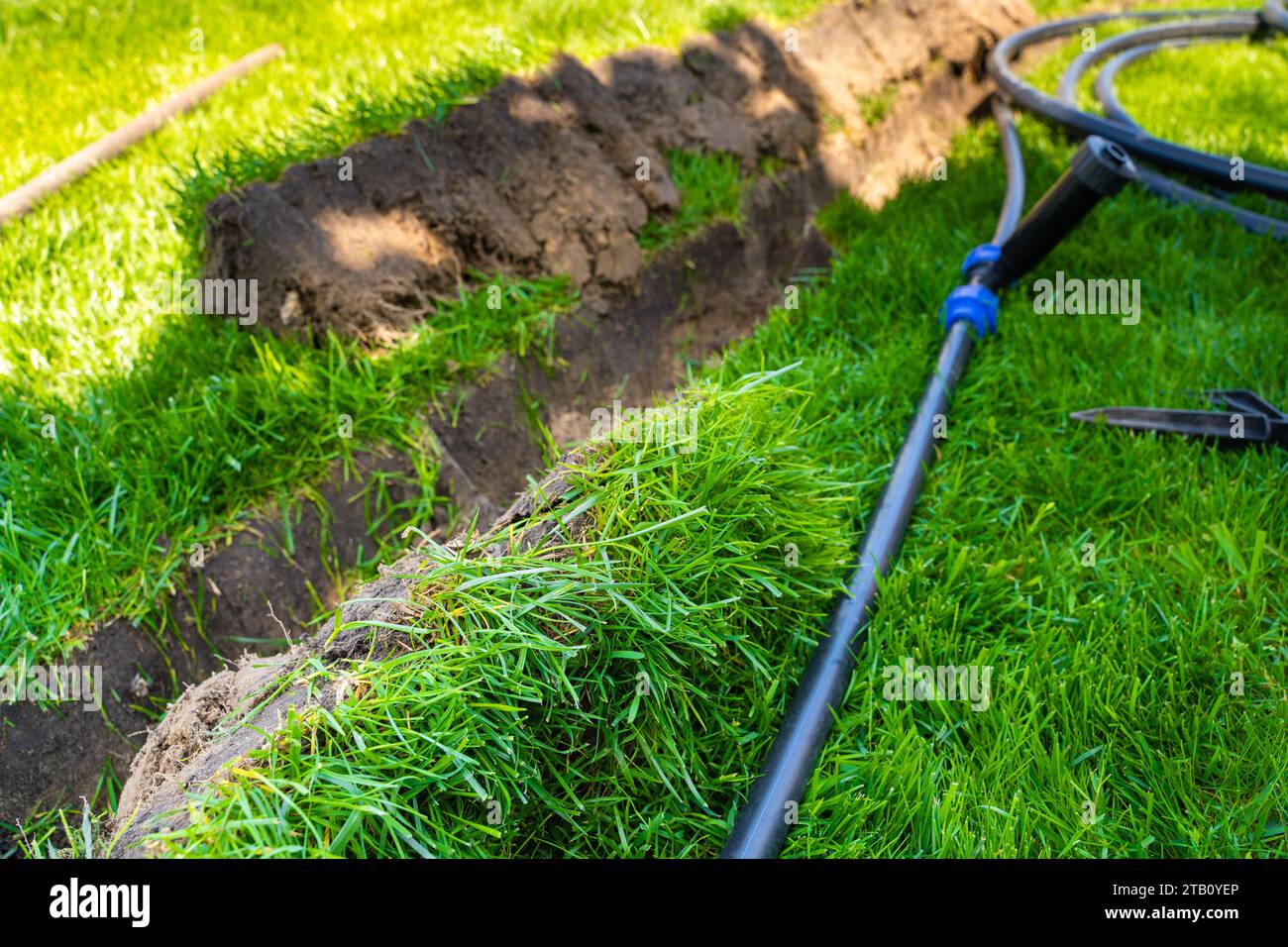 Irrigation system installation hi-res stock photography and images - Alamy