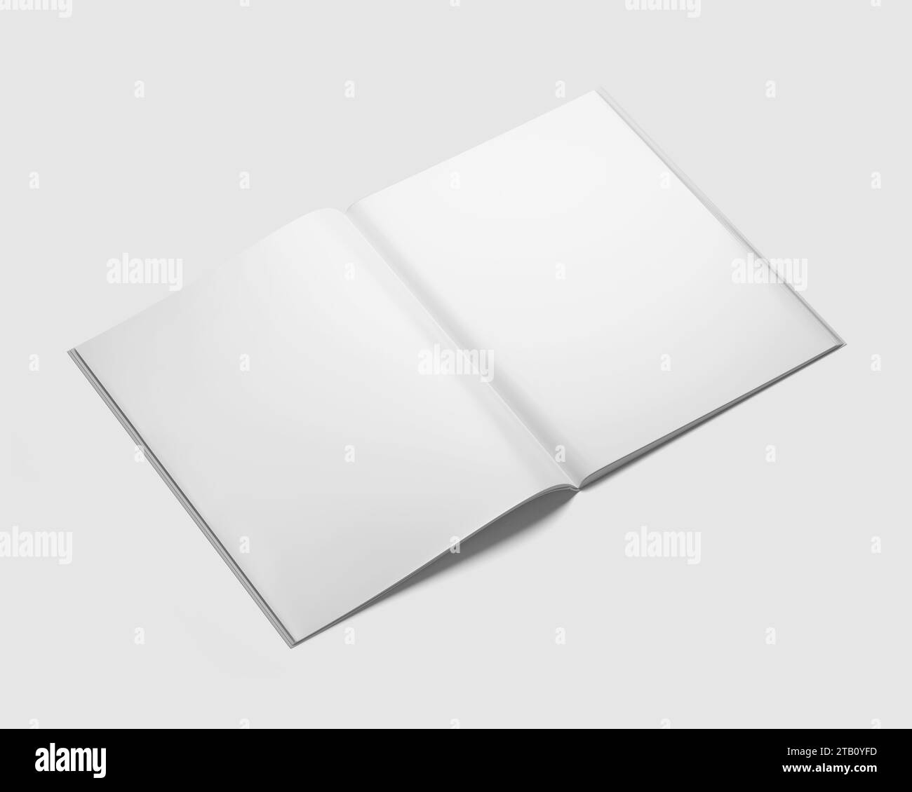 Opened Magazine, Book, Booklet, Brochure, Blank Cover Mockup Template ...
