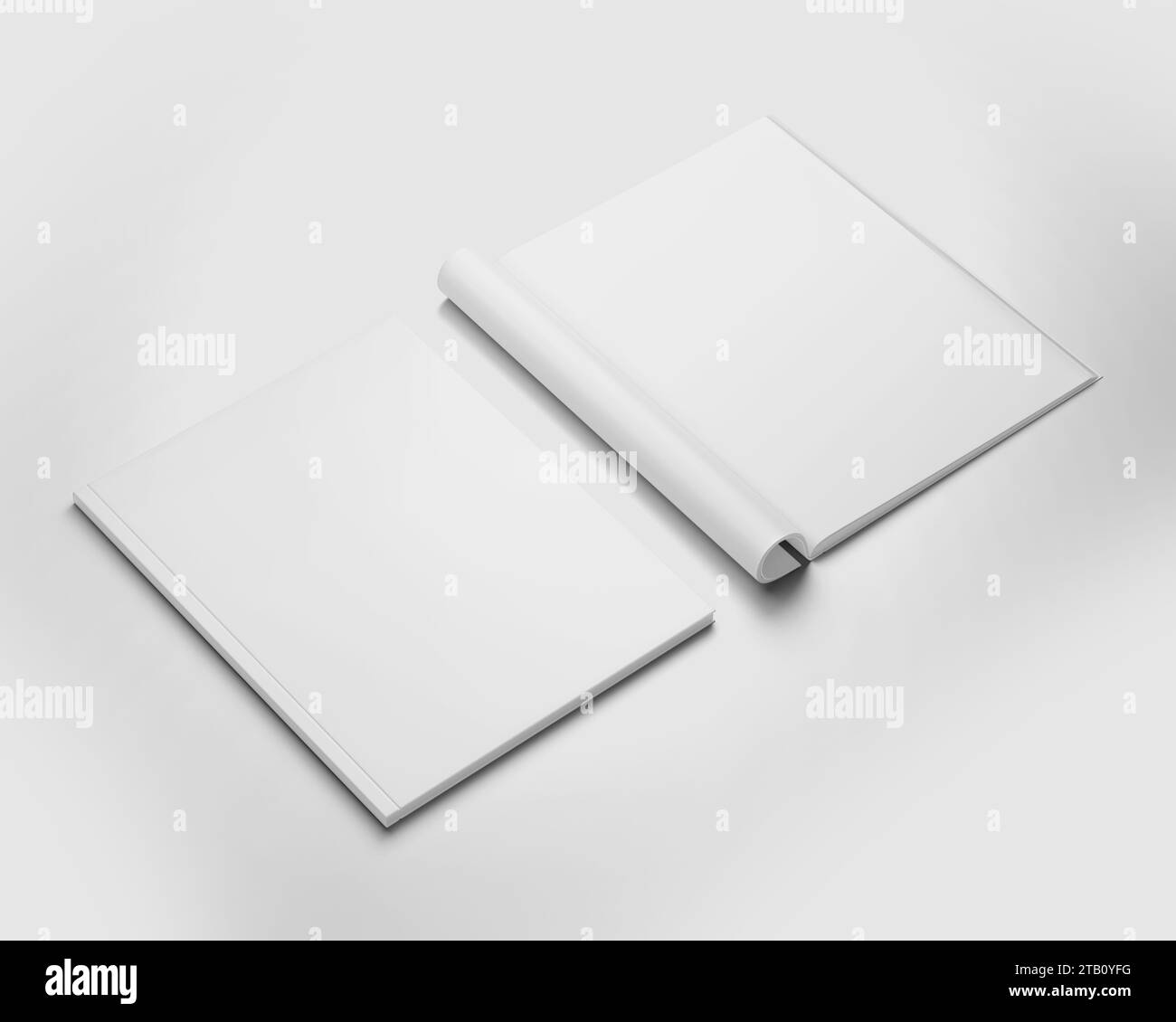 Two Magazines beside each other, Book, Booklet, Brochure, Blank Cover ...