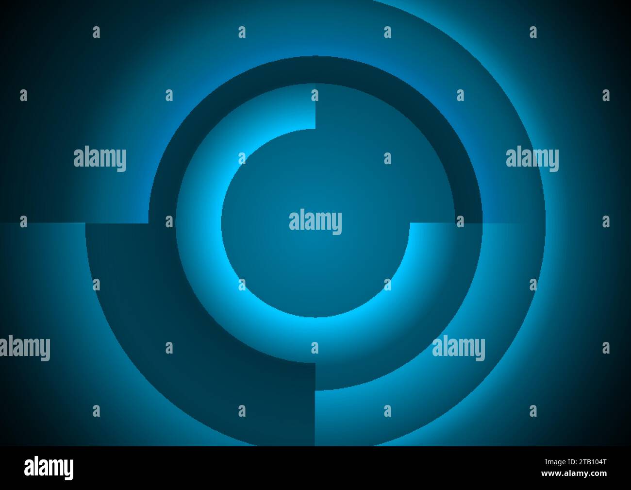 Hi-tech blue abstract futuristic background with circles. Vector design ...