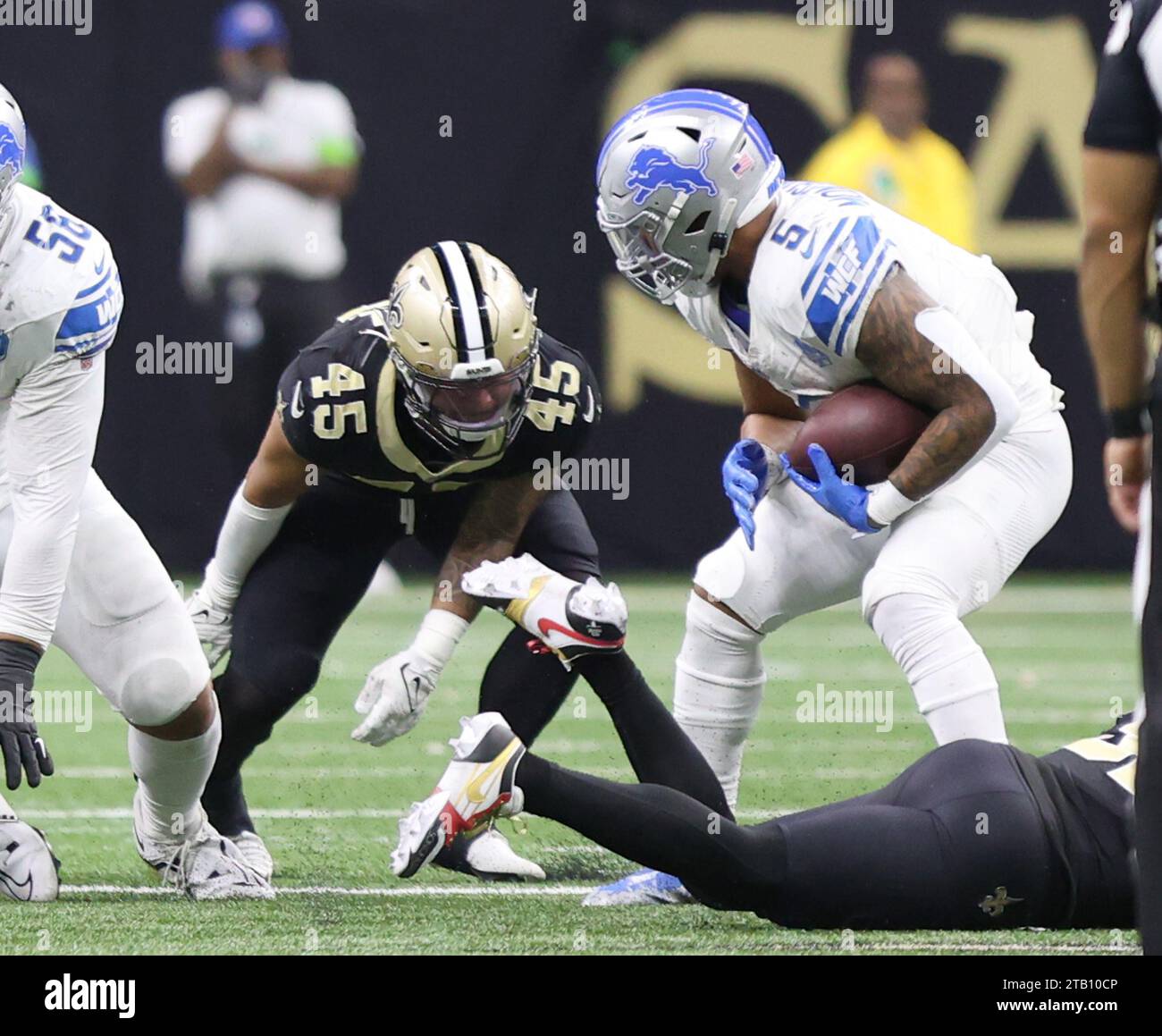 New Orleans, USA. 03rd Dec, 2023. Detroit Lions running back David ...