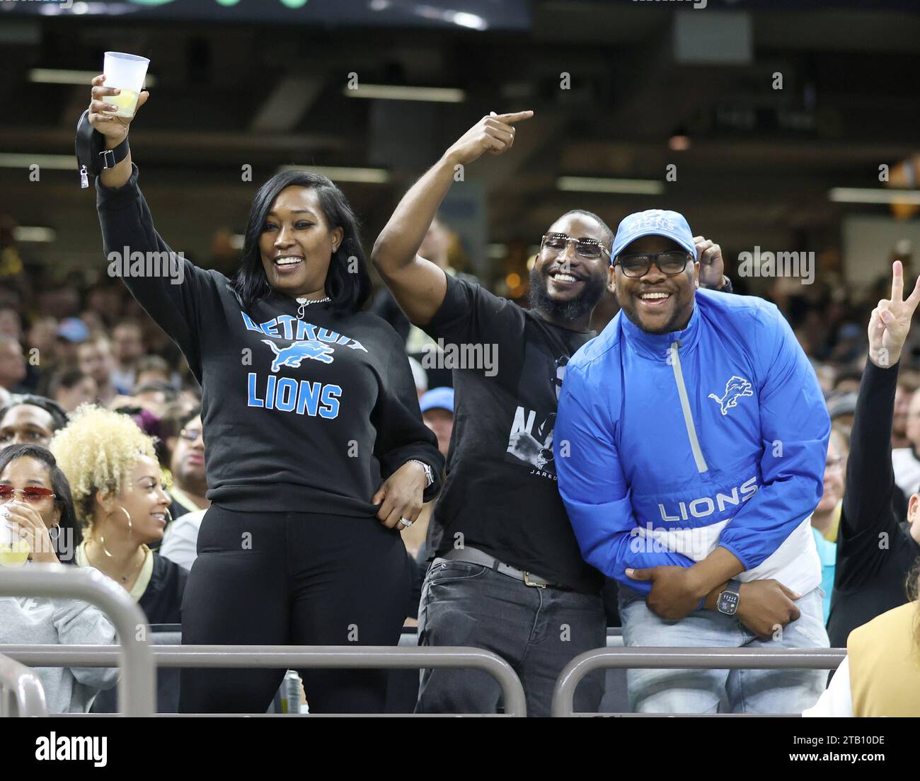 New Orleans, USA. 03rd Dec, 2023. Detroit Lions fans show support for ...