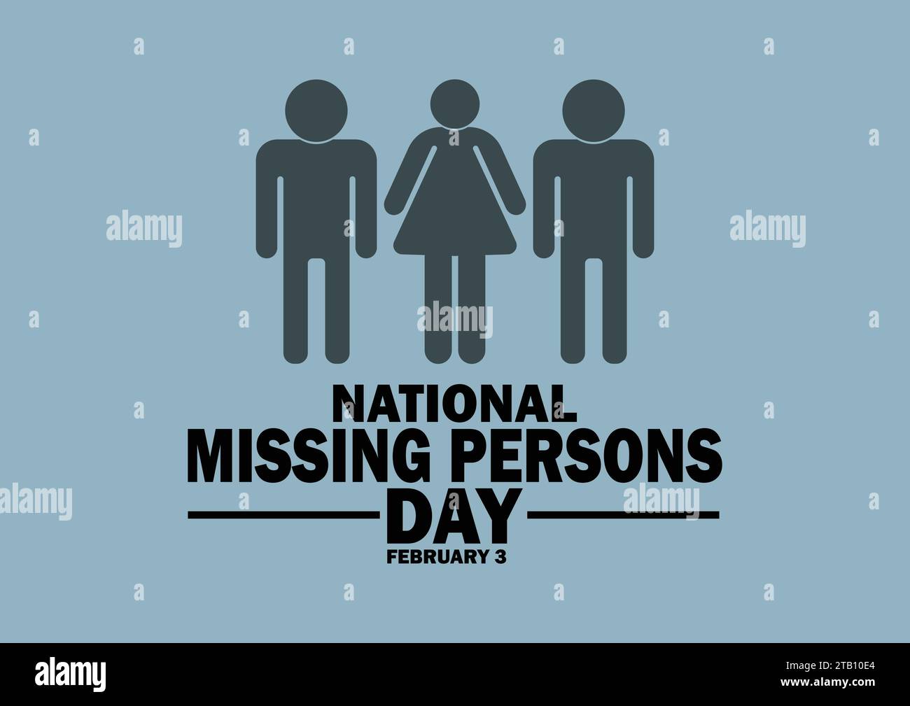 National Missing Persons Day. February 03. Holiday concept. Template ...