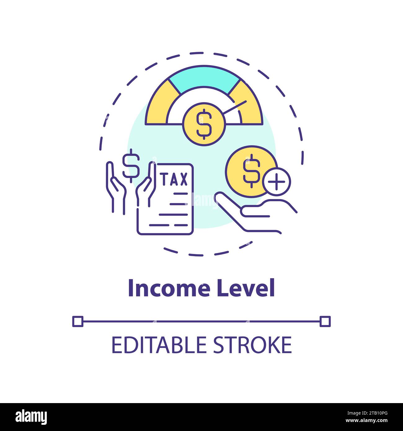 Income level multi color concept icon Stock Vector Image & Art - Alamy