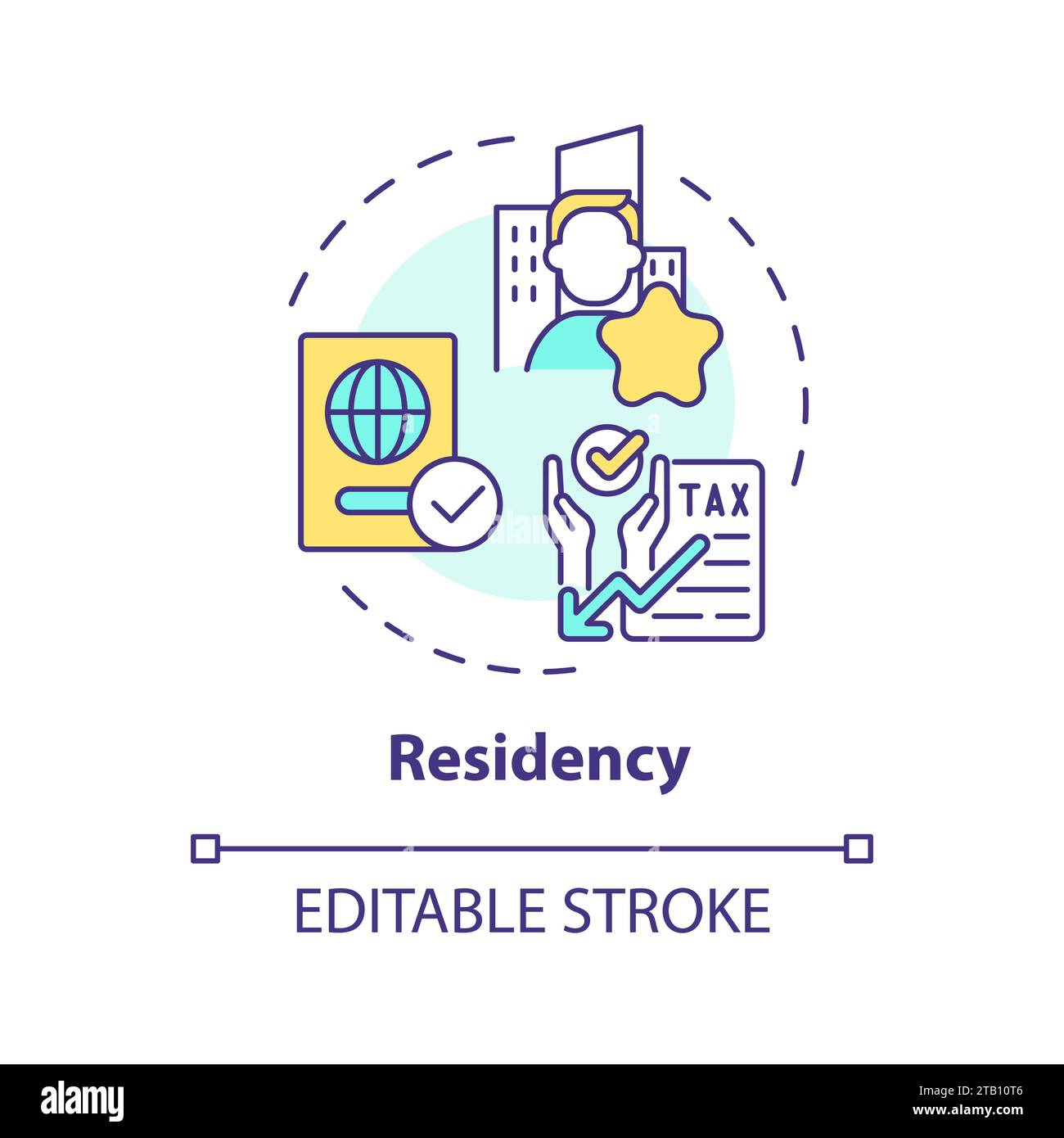 Residency multi color concept icon Stock Vector Image & Art - Alamy