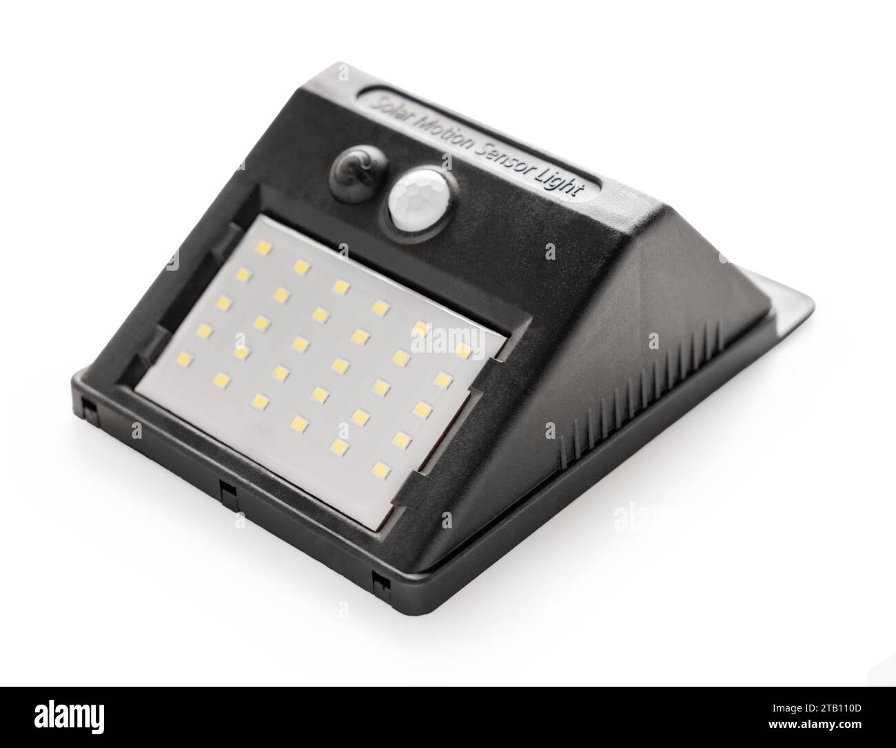solar powered lamp on white isolated background Stock Photo - Alamy