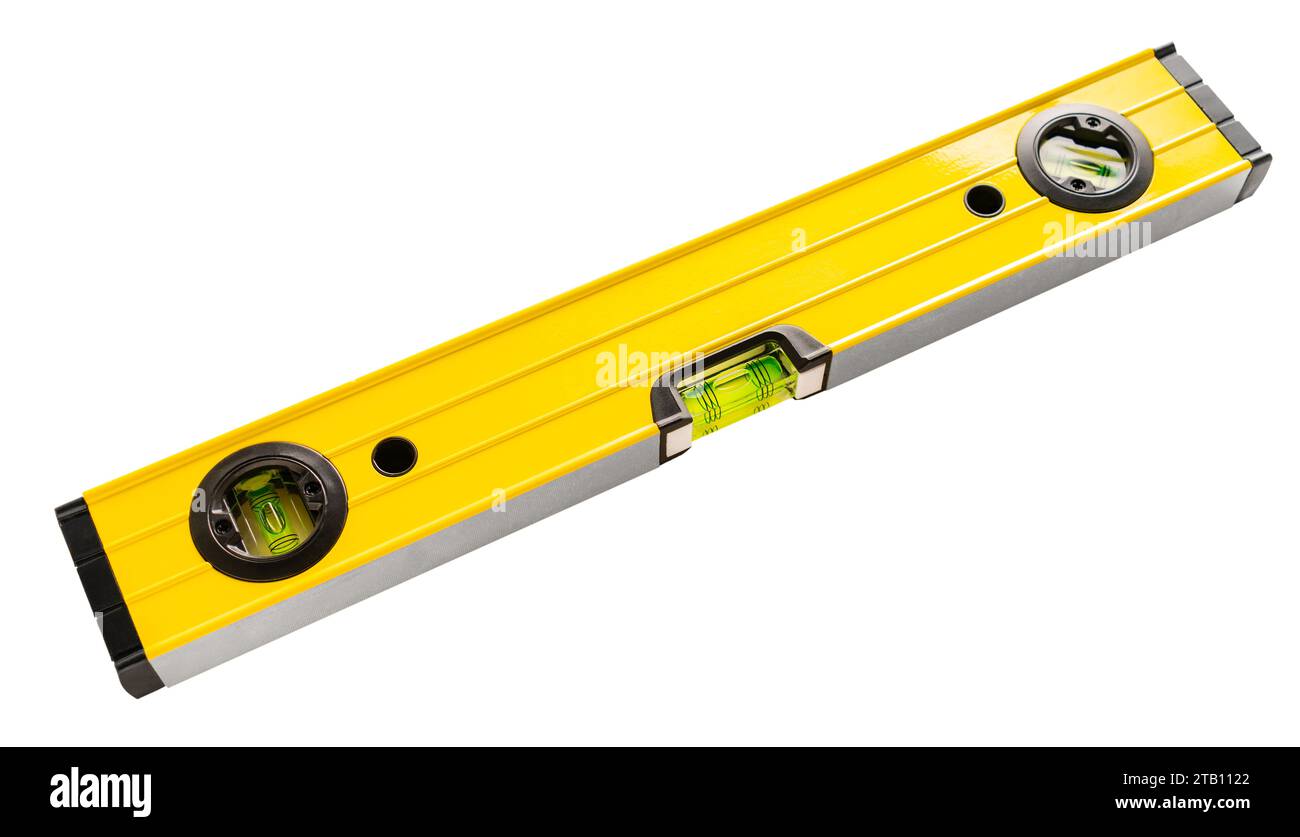 tool ocnstruction level on white isolated background Stock Photo - Alamy