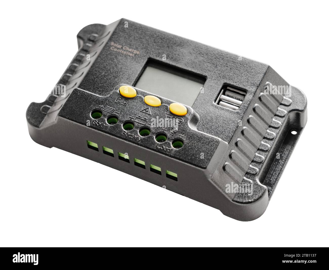 charge controller for solar battery on white isolated background Stock ...