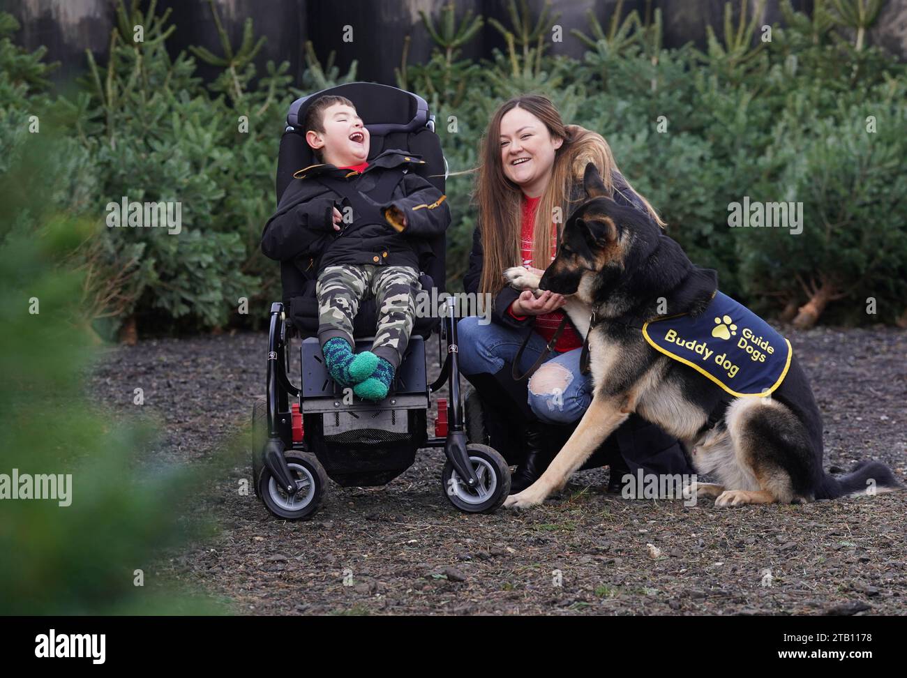 EDITORIAL USE ONLY Nicole Dodd-Moore with her five-year-old son JJ and ...