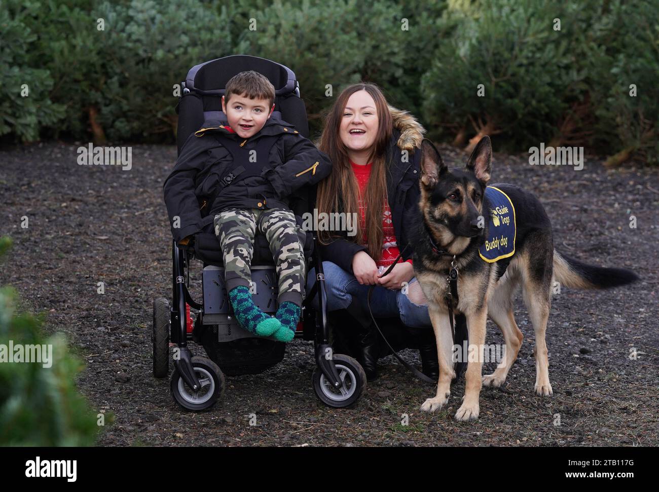 EDITORIAL USE ONLY Nicole Dodd-Moore with her five-year-old son JJ and ...