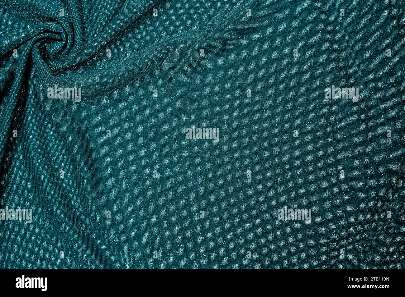 Background of draped dark green fabric with silver lurex thread Stock Photo - Alamy