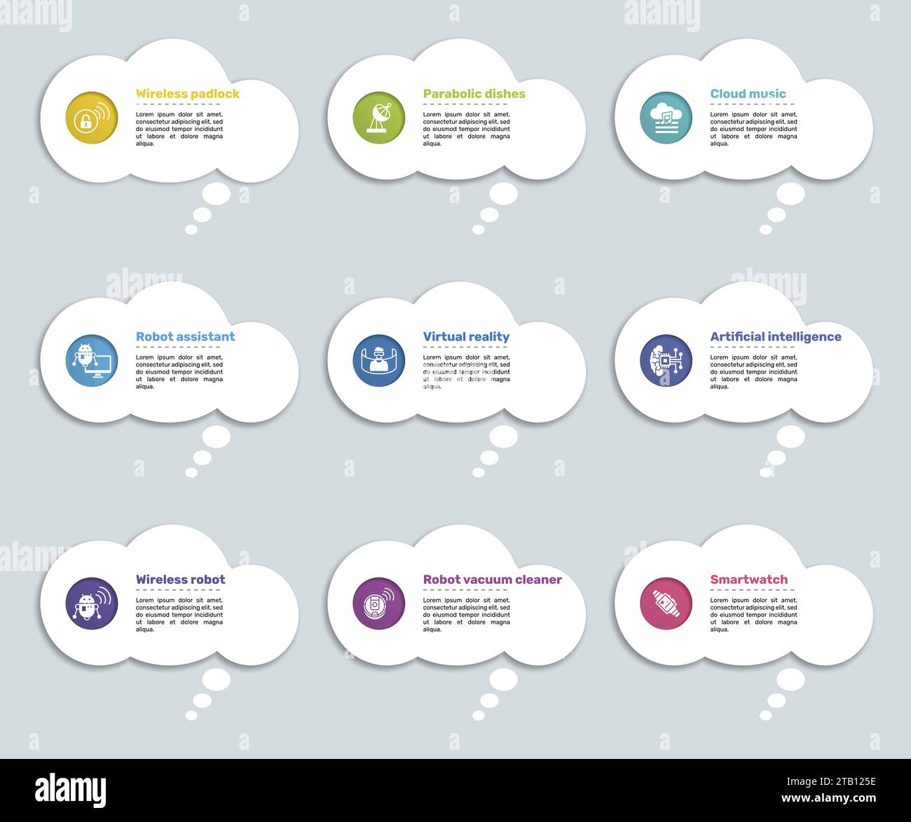 Infographics with Creative Learning theme icons, 10 steps. Such as ...