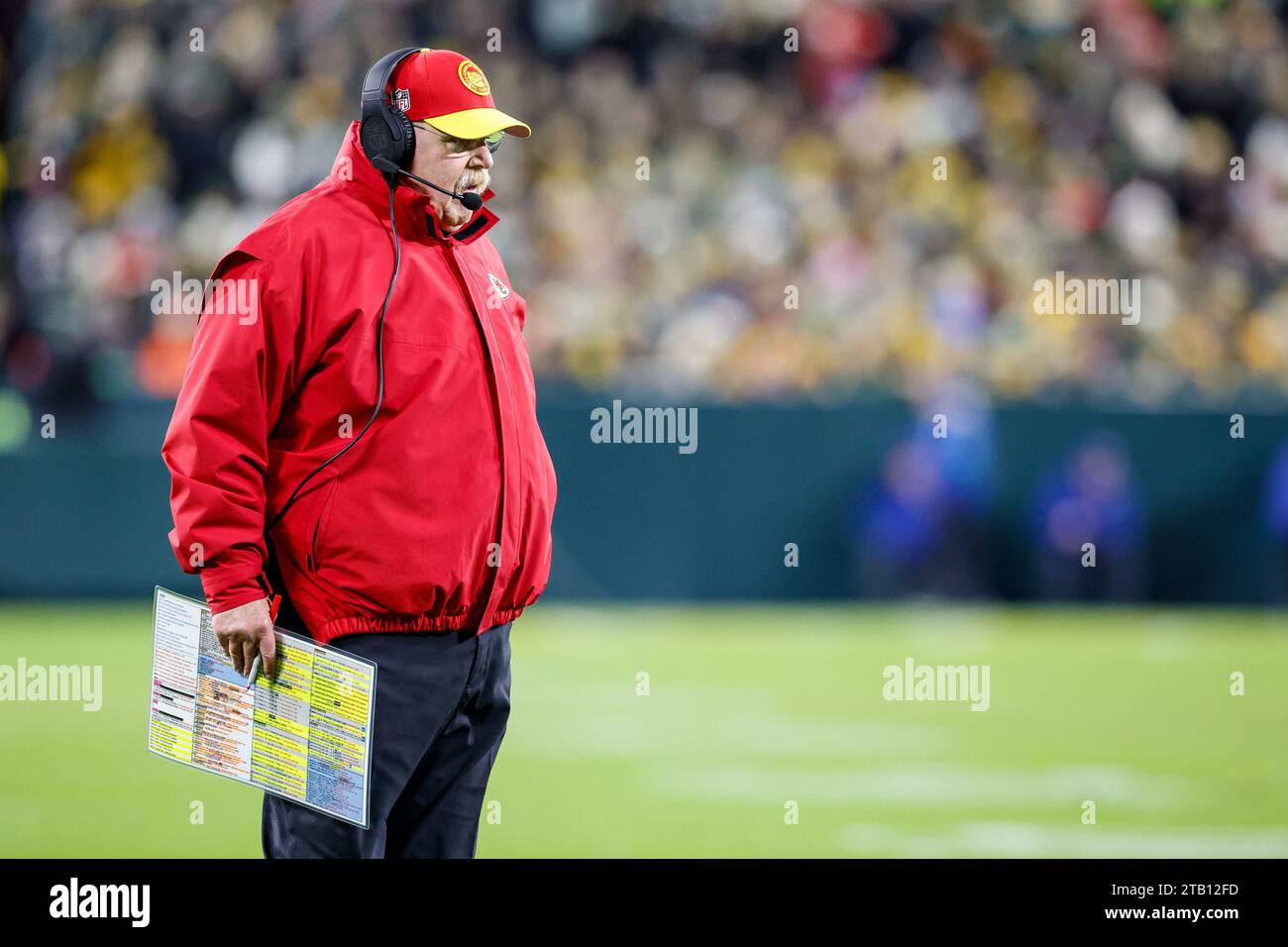 Green Bay, Wisconsin, USA. 3rd Dec, 2023. Kansas City Chiefs head coach ...