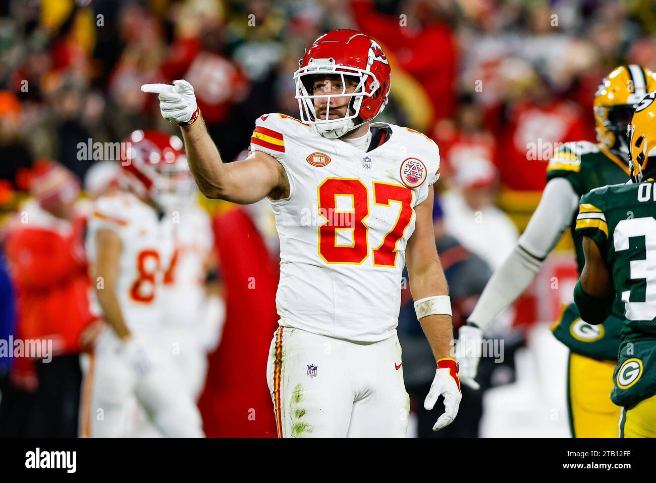 Green Bay, Wisconsin, USA. 3rd Dec, 2023. Kansas City Chiefs tight end ...