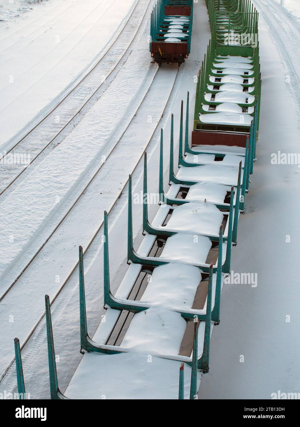 Empty wagons of freight train hi-res stock photography and images - Alamy