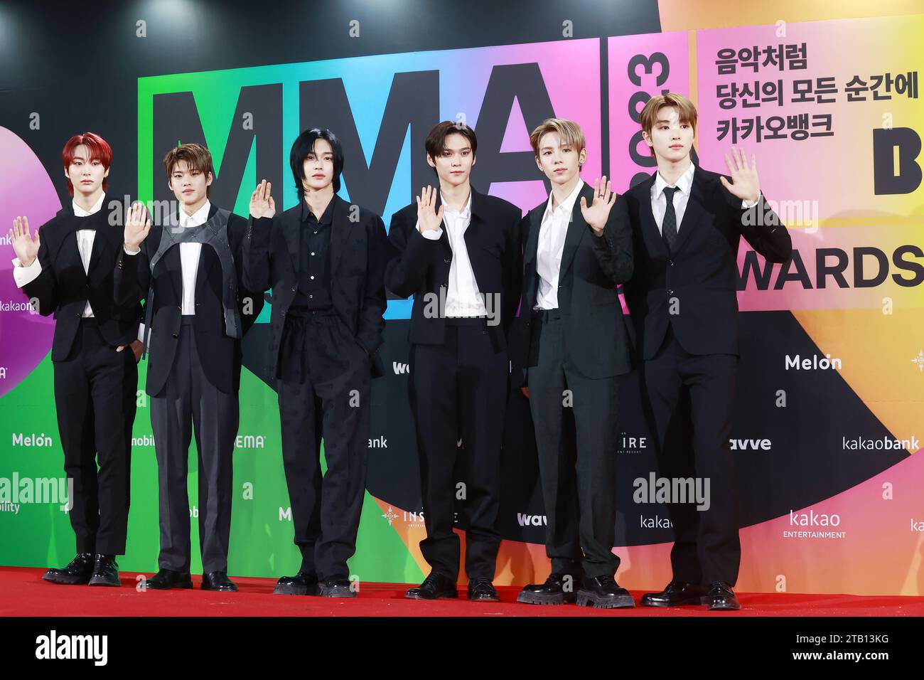 04th Dec, 2023. S. Korean boy group Riize South Korean boy group Riize poses for a photo during ...