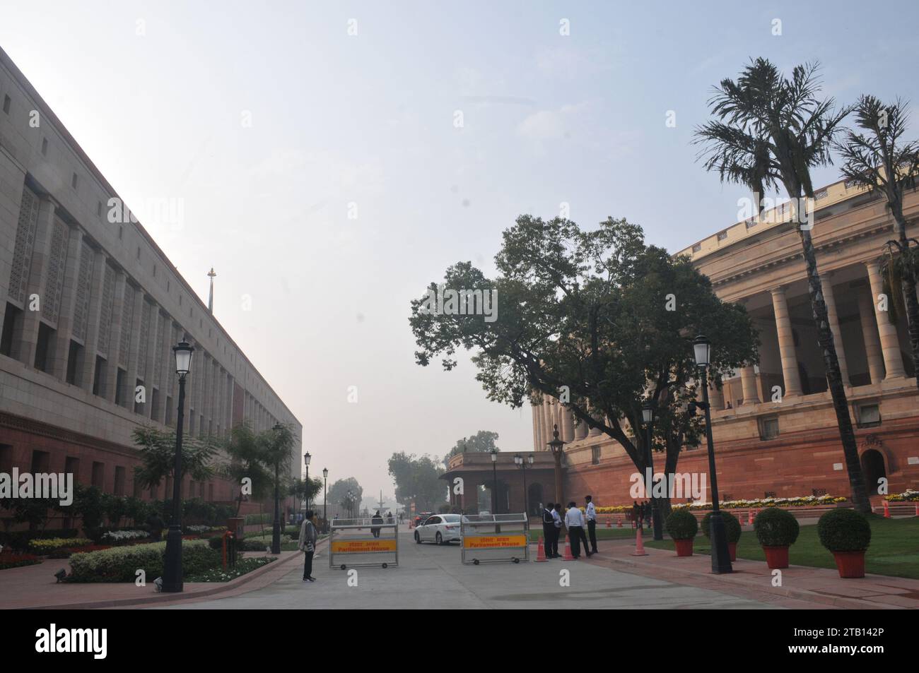 New Delhi, Delhi, India. 4th Dec, 2023. old and new Parliamant House in ...