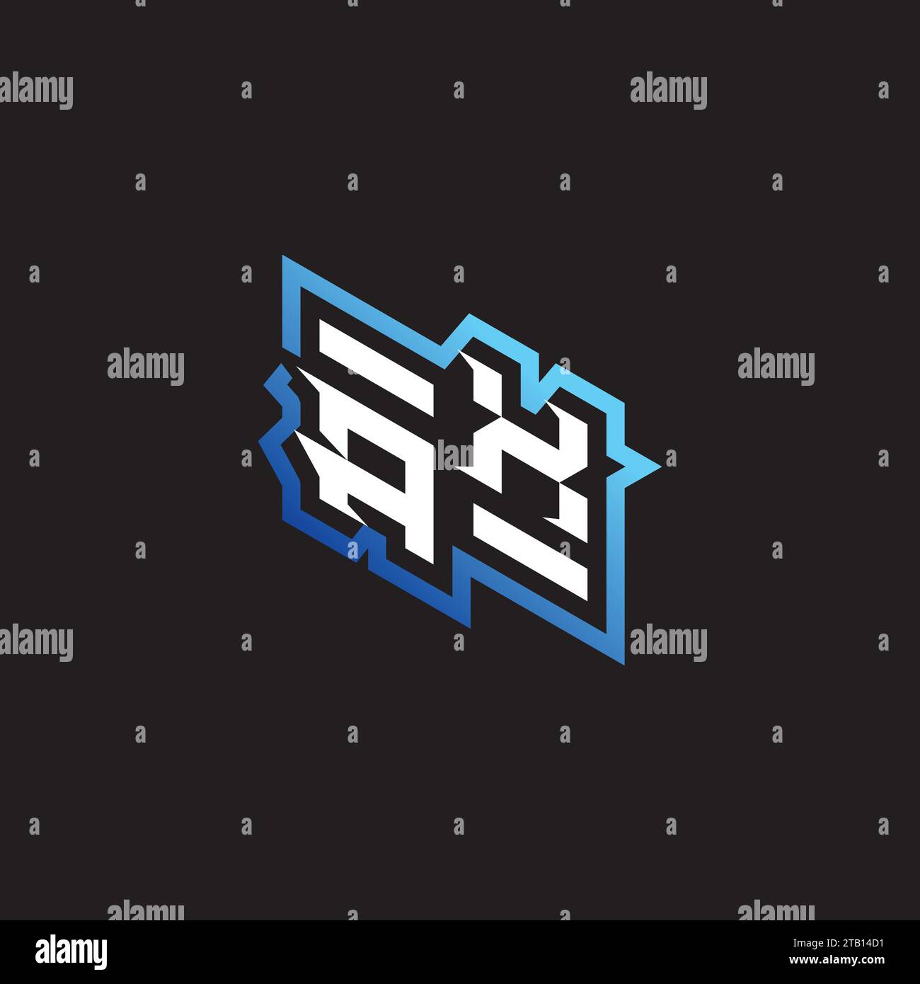 AX initial gaming team, youtube, twitch and clipart stock illustration ...