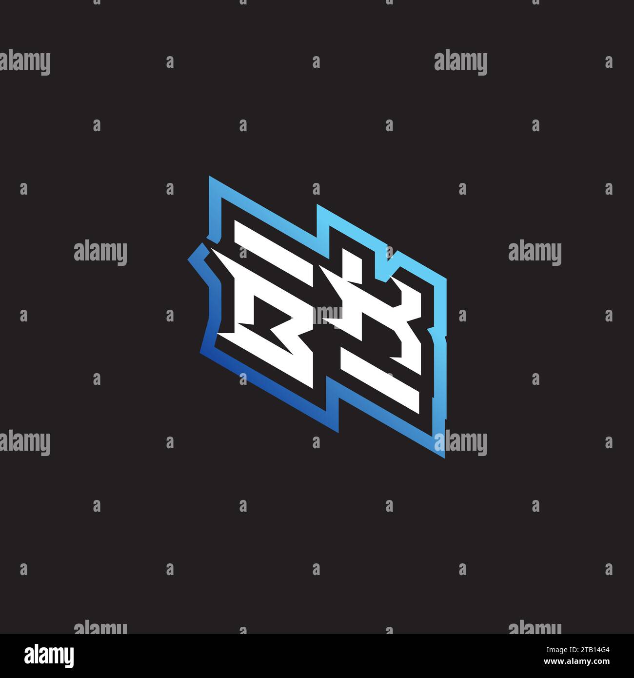 BK initial gaming team, youtube, twitch and clipart stock illustration ...
