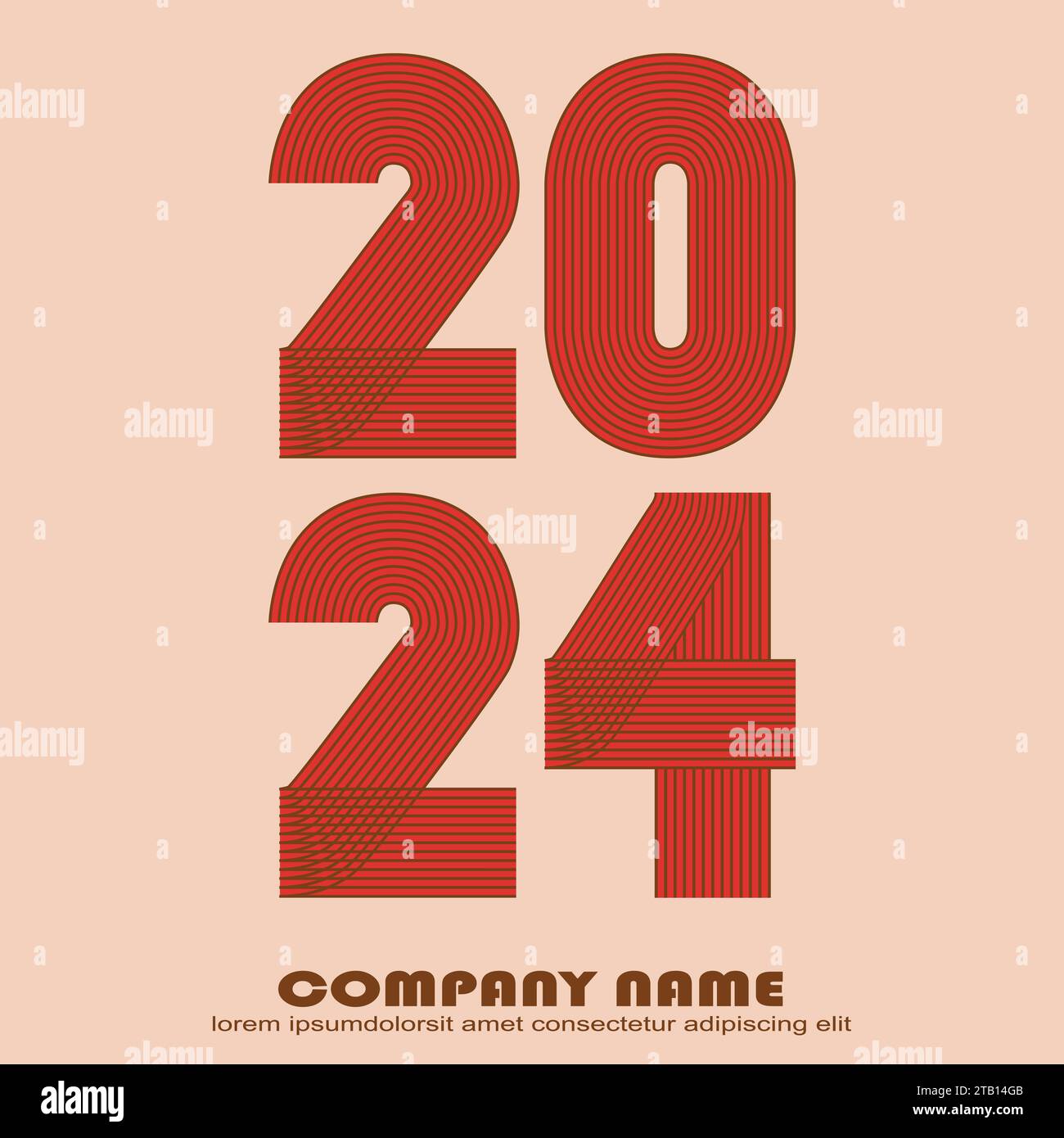 Modern 2024 background vector illustration. Minimal abstract graphic ...