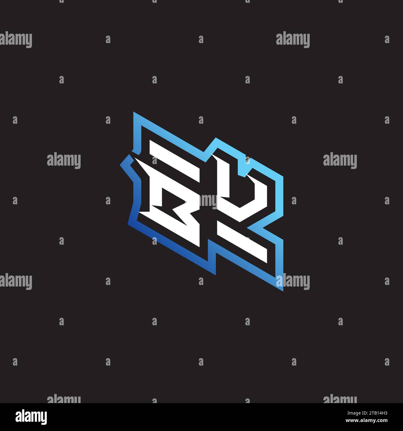 BV initial gaming team, youtube, twitch and clipart stock illustration ...