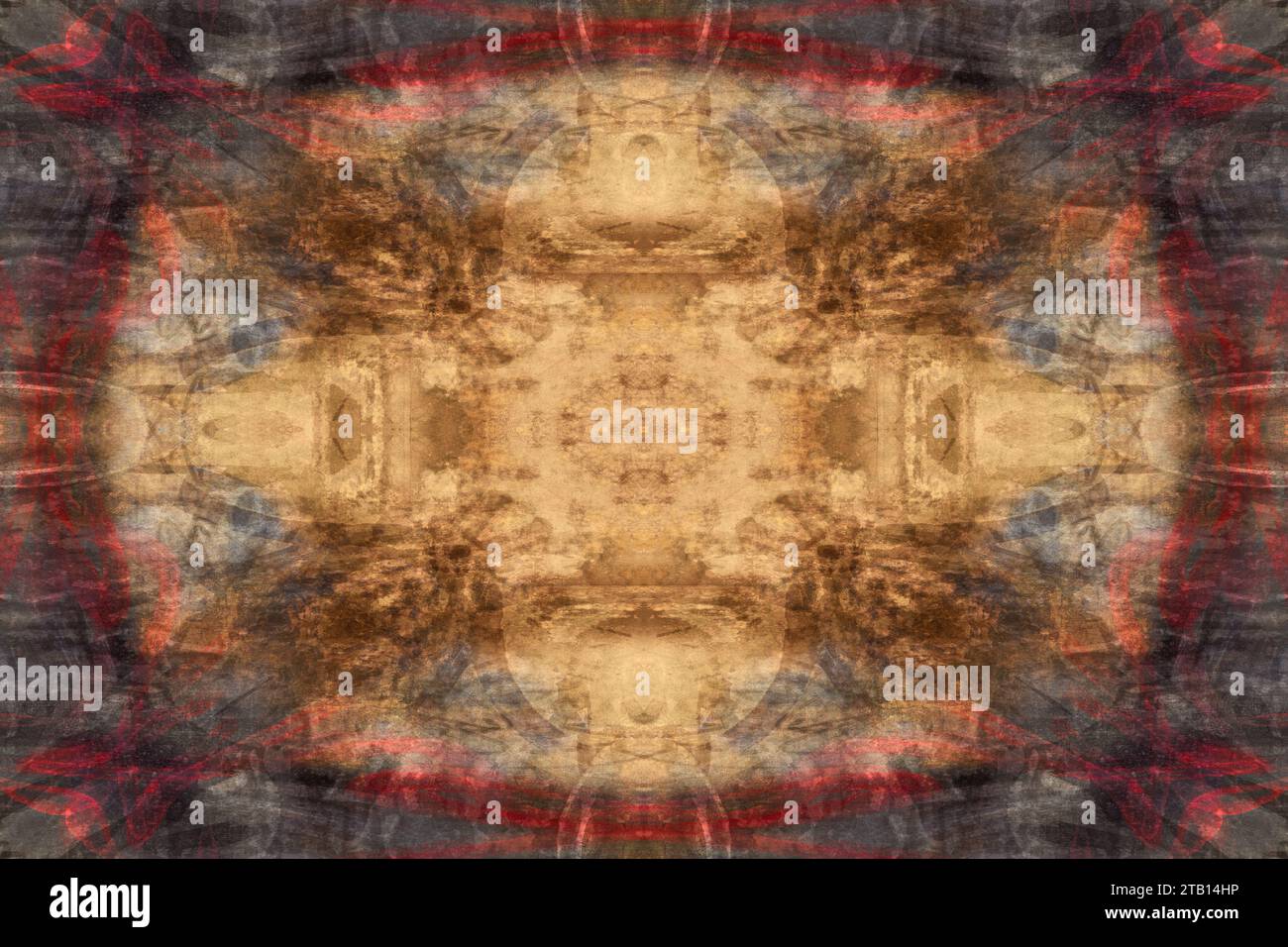 abstract symmetrical background - colorful painting frame with copy ...