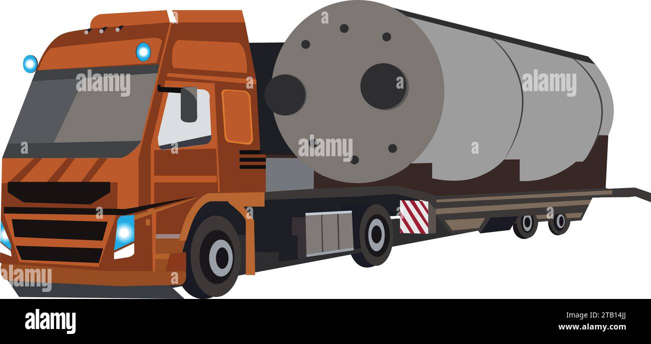 Truck trailer vector vectors hi-res stock photography and images - Alamy