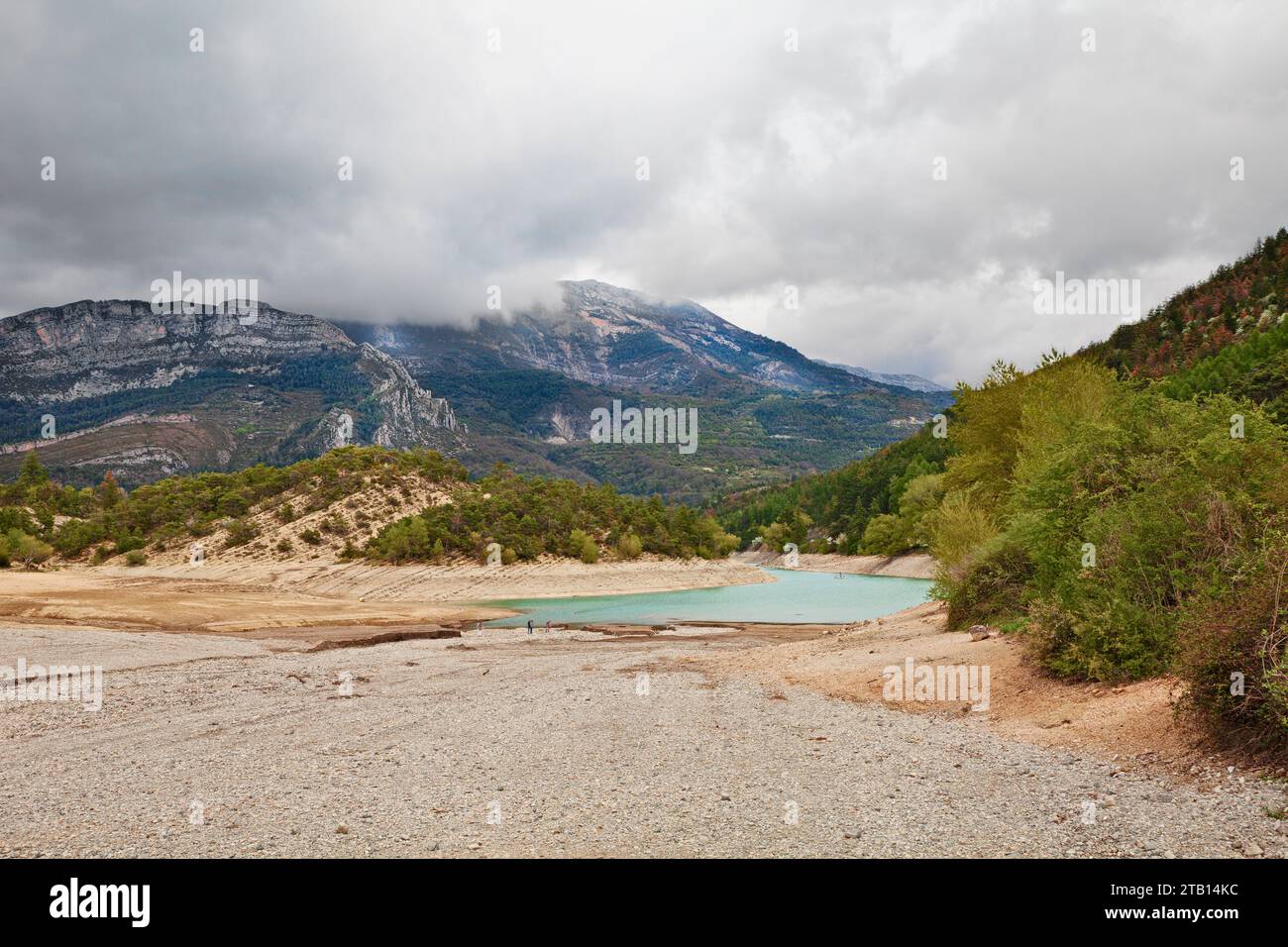Castellane, Provence, France: landscape of the Castillon lake and ...