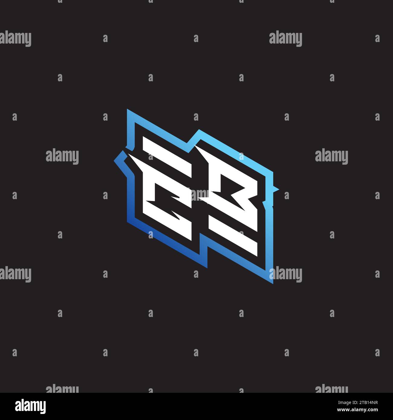 CB initial gaming team, youtube, twitch and clipart stock illustration ...