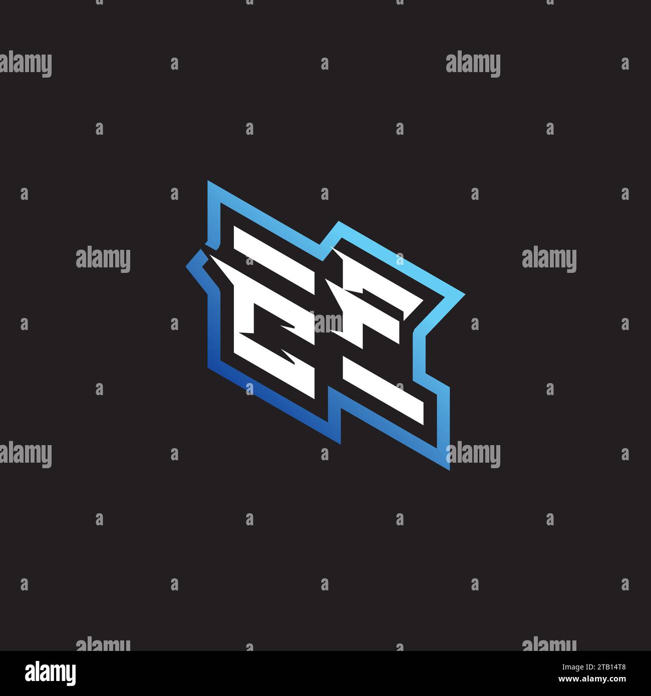 CF initial gaming team, youtube, twitch and clipart stock illustration ...