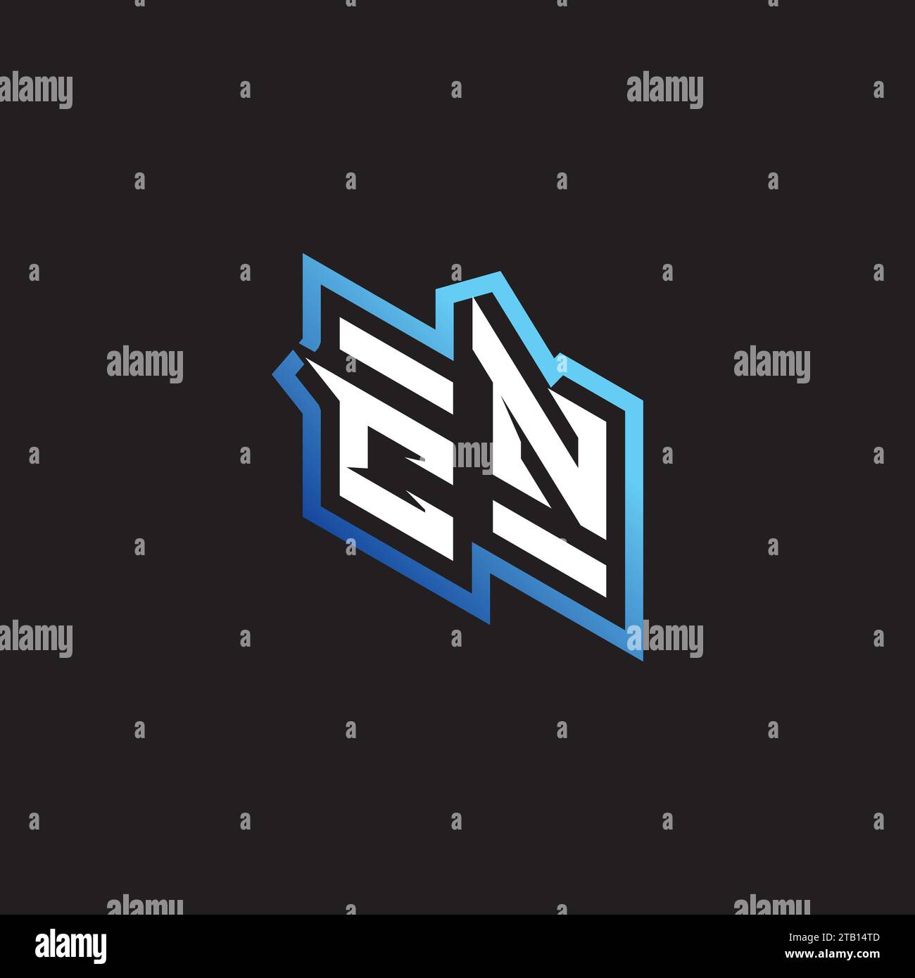CN initial gaming team, youtube, twitch and clipart stock illustration ...