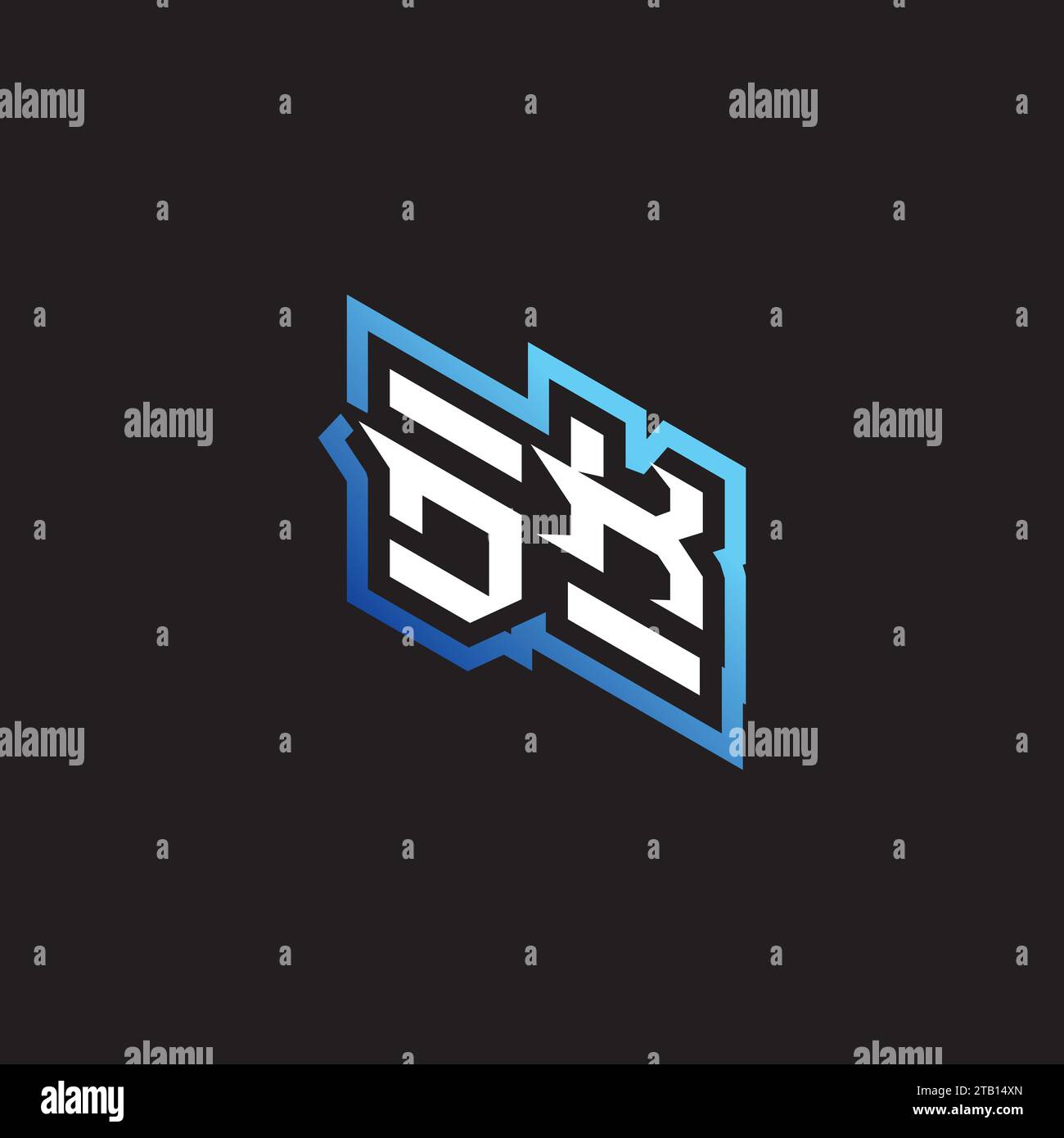 DK initial gaming team, youtube, twitch and clipart stock illustration ...