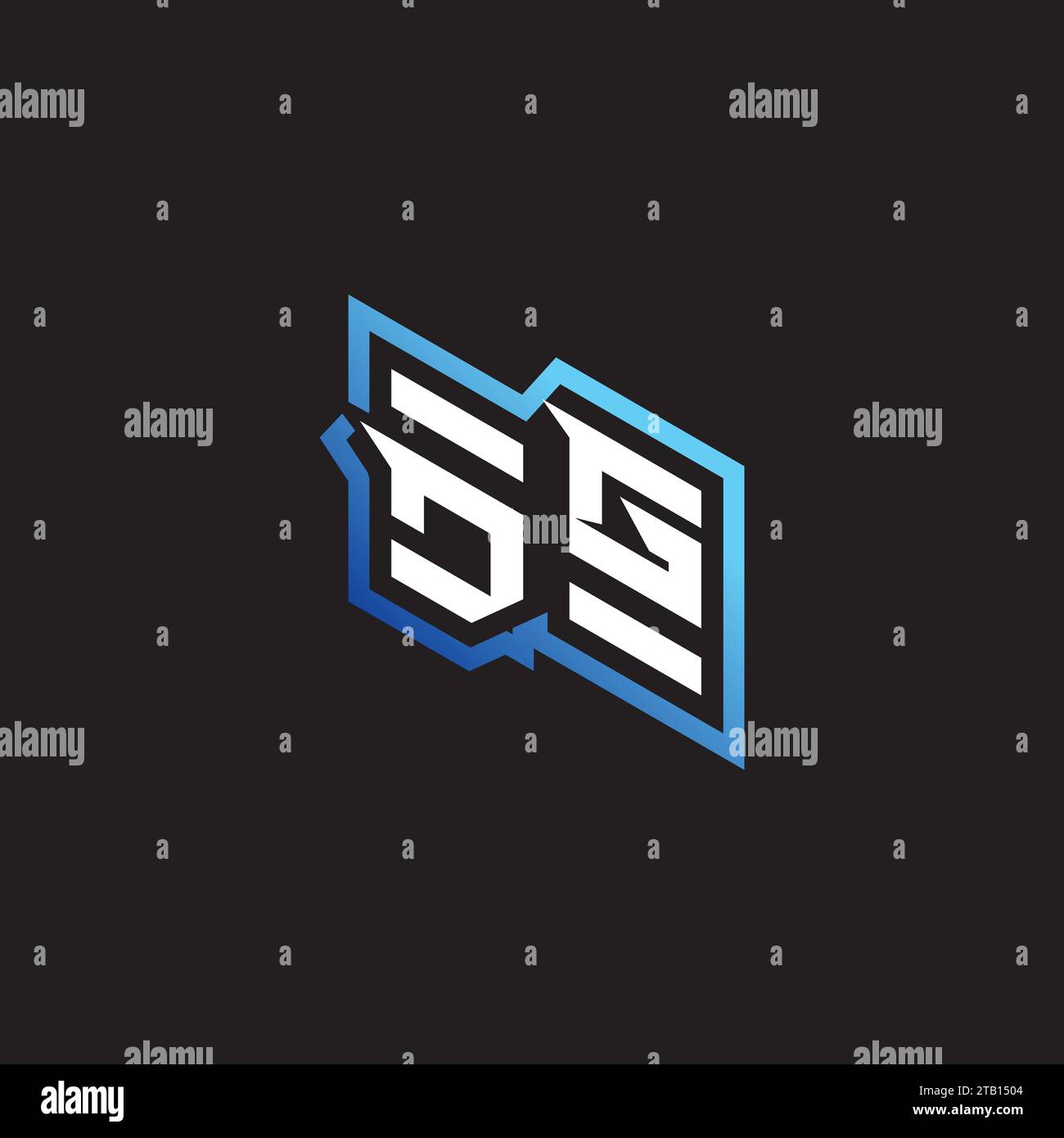 DG initial gaming team, youtube, twitch and clipart stock illustration ...
