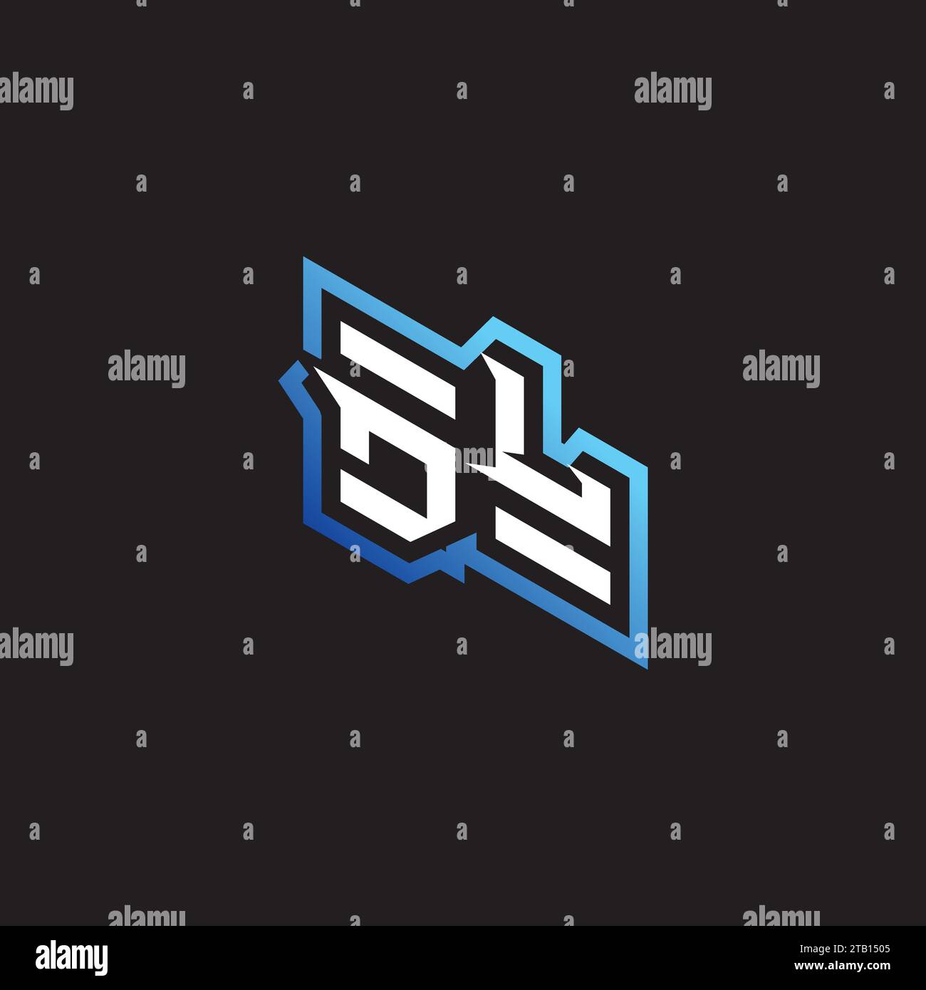 DL initial gaming team, youtube, twitch and clipart stock illustration ...
