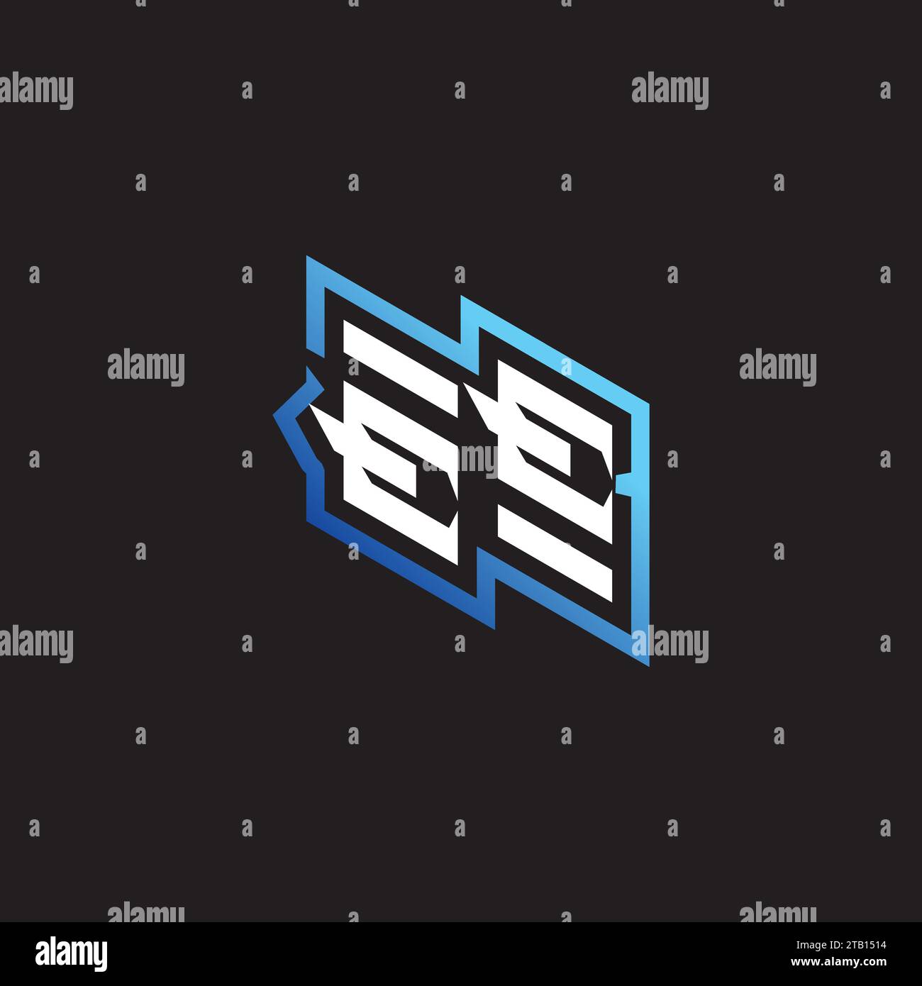 EE initial gaming team, youtube, twitch and clipart stock illustration ...