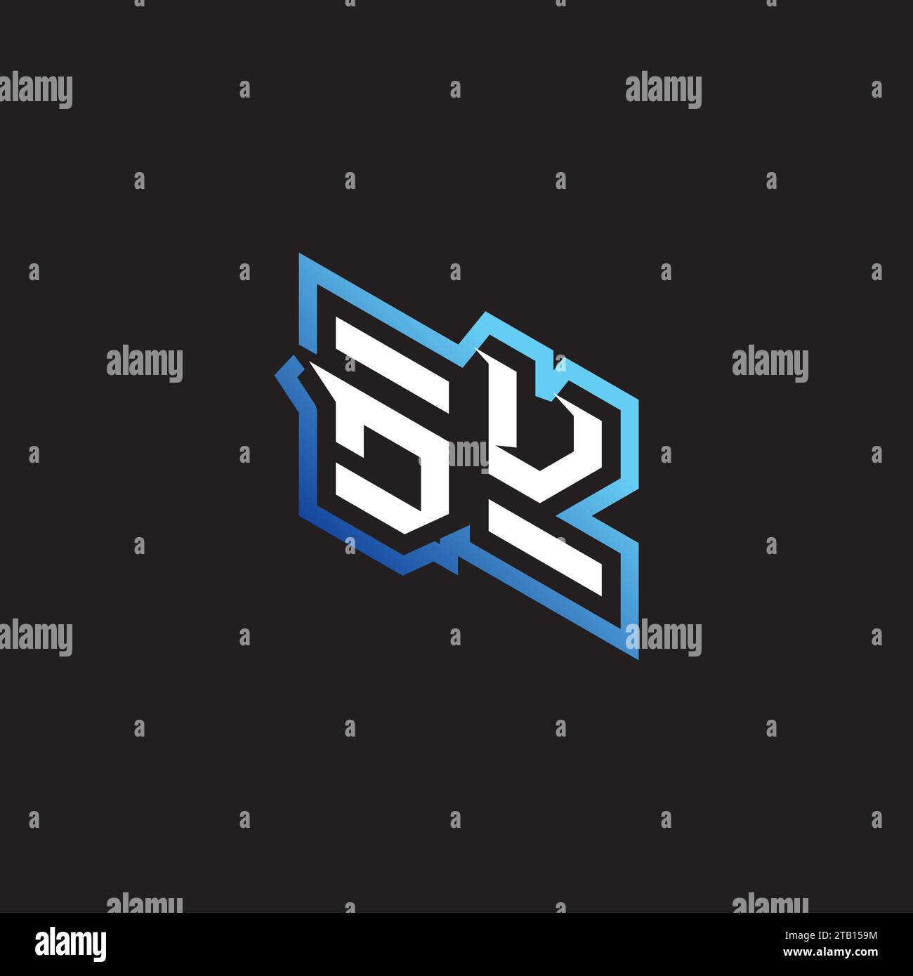 DV initial gaming team, youtube, twitch and clipart stock illustration ...